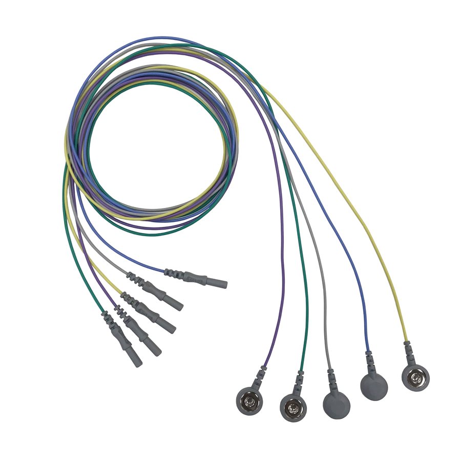 Natus Reusable Snap Electrode Leads - 39" lead, 1.5mm connector (5 / pk)