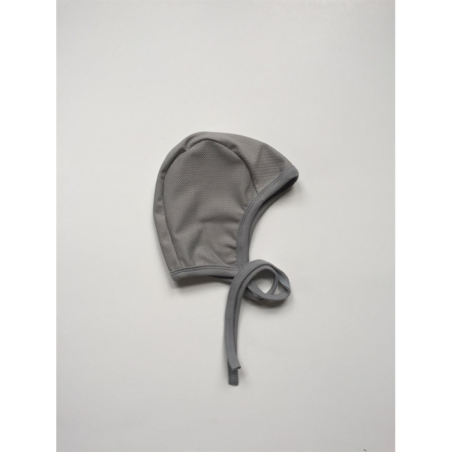 Pilot Cap for Hearing Aids - Solid Gray Mesh, Size 18-24 Months